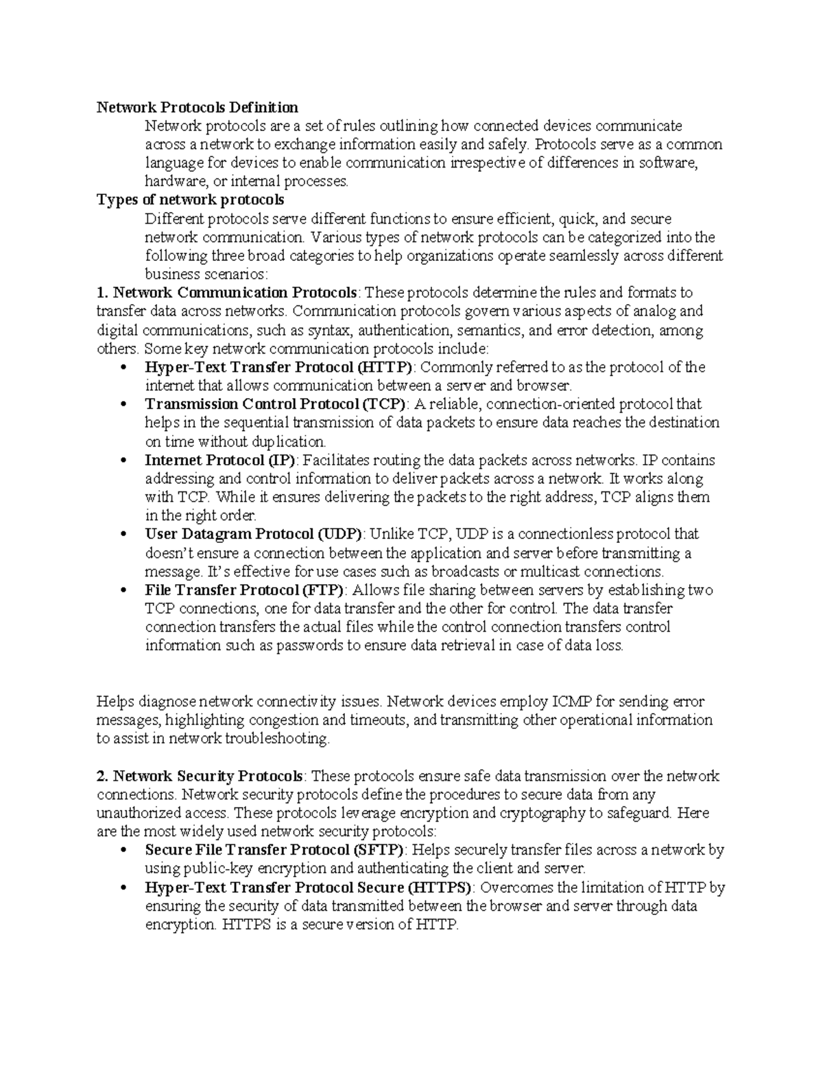 Network-Protocols-Definition - Network Protocols Definition Network ...