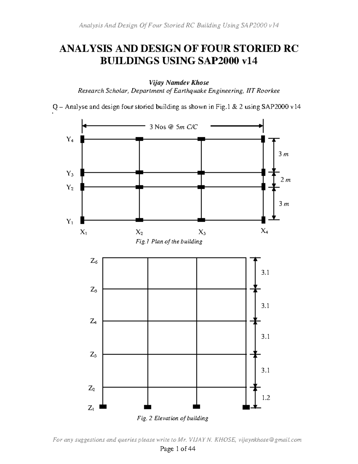 Training SAP2000 Linear Analysis - For any suggestions and queries ...