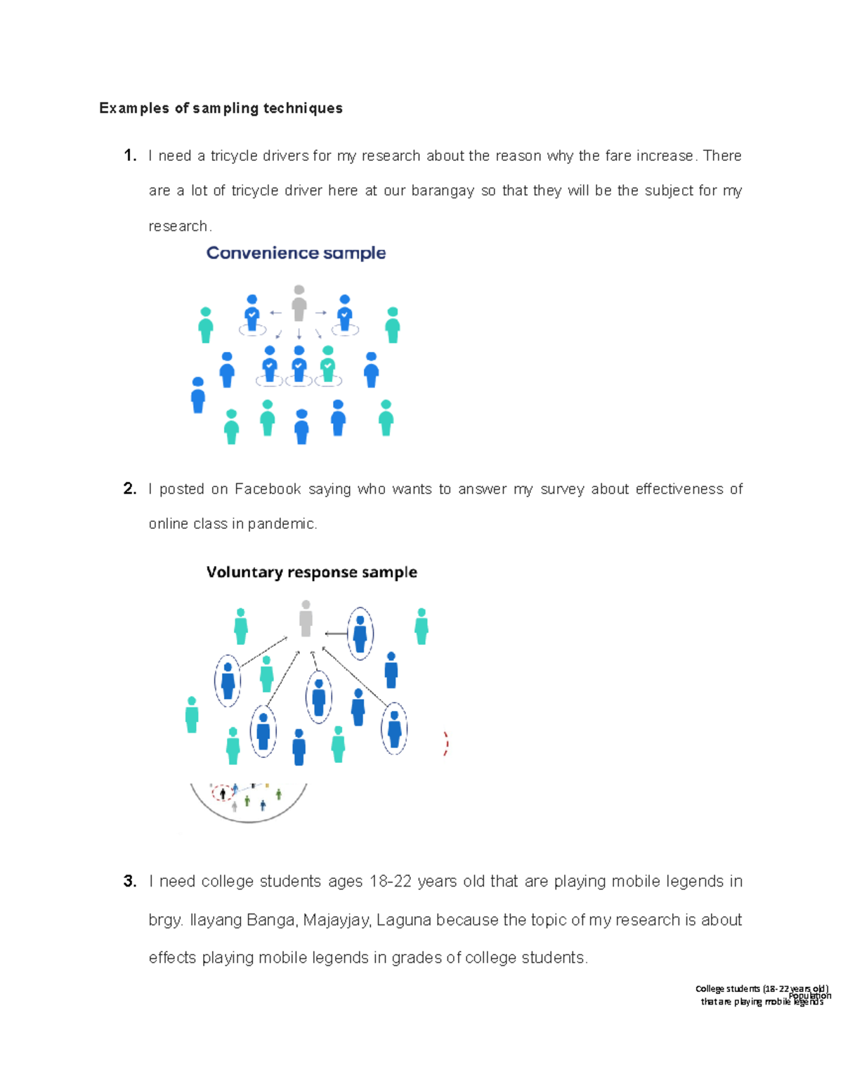 Sampling Techniques - Prelim (Math in the Modern Wolrd) - Examples of ...