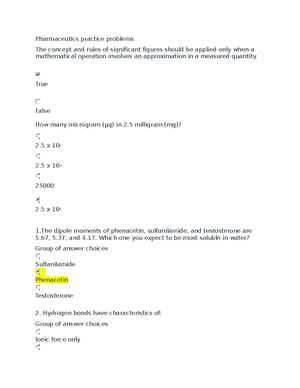 DIssolution Practice Problems Spring 2020 Solutions - Dissolution problems with solutions: A ...