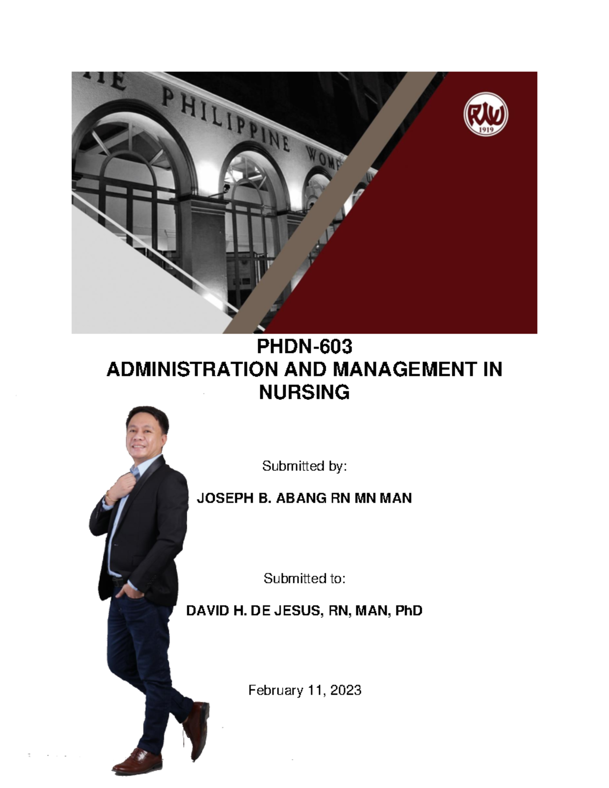 Changemaker PHDN 603 Assignment ( Abang) - PHDN- 603 ADMINISTRATION AND ...