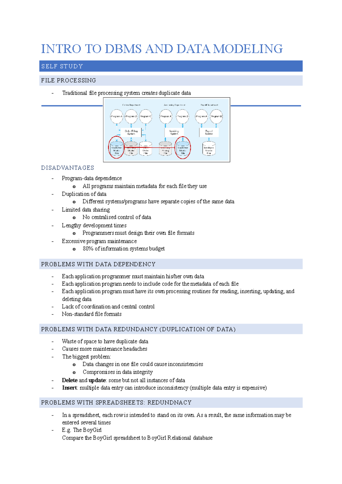 Week 1 Intro to DBMS and Data Modeling - INTRO TO DBMS AND DATA ...