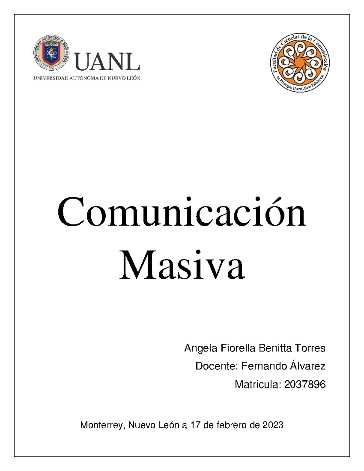 Evidencia 2 Teorías de masas - Comunicación Masiva Angela Fiorella ...