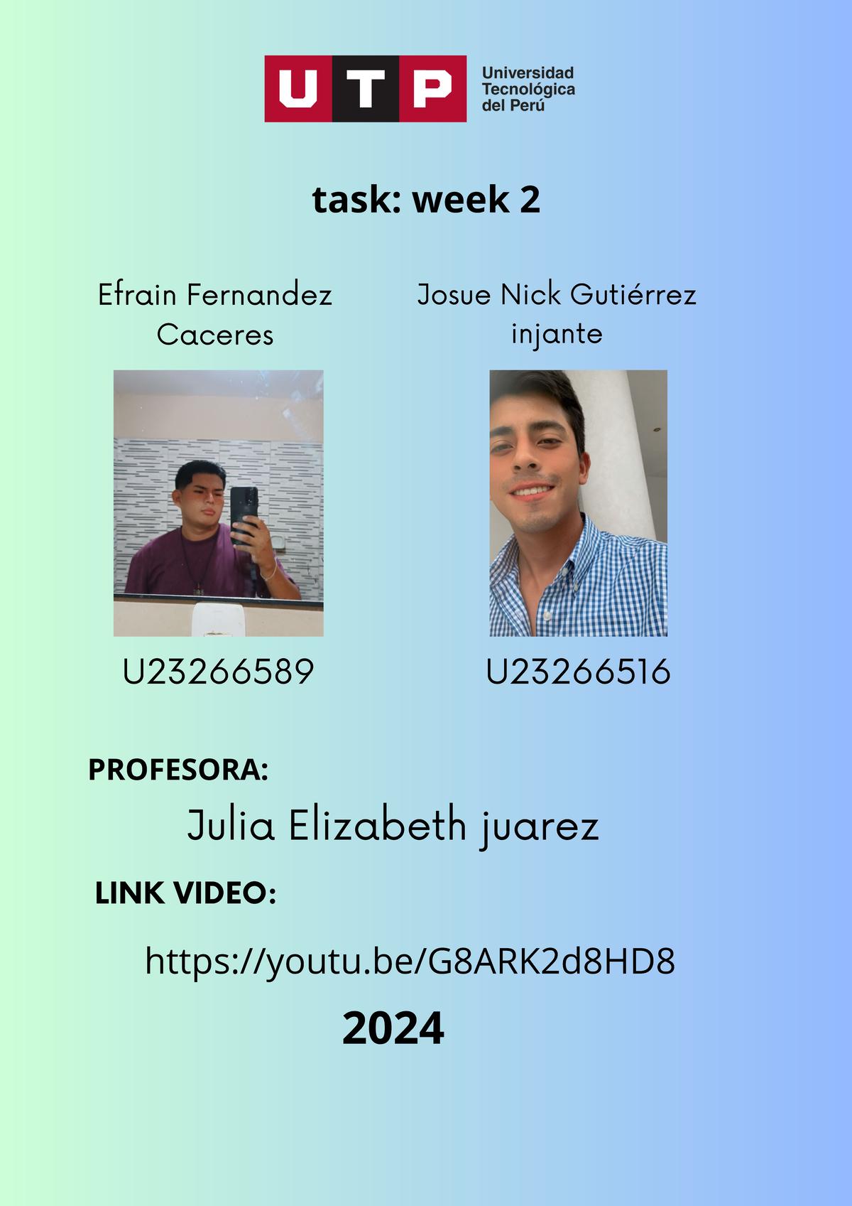 Task week 1 - TAK 1 - task: week 2 Efrain Fernandez Caceres U 2024 ...