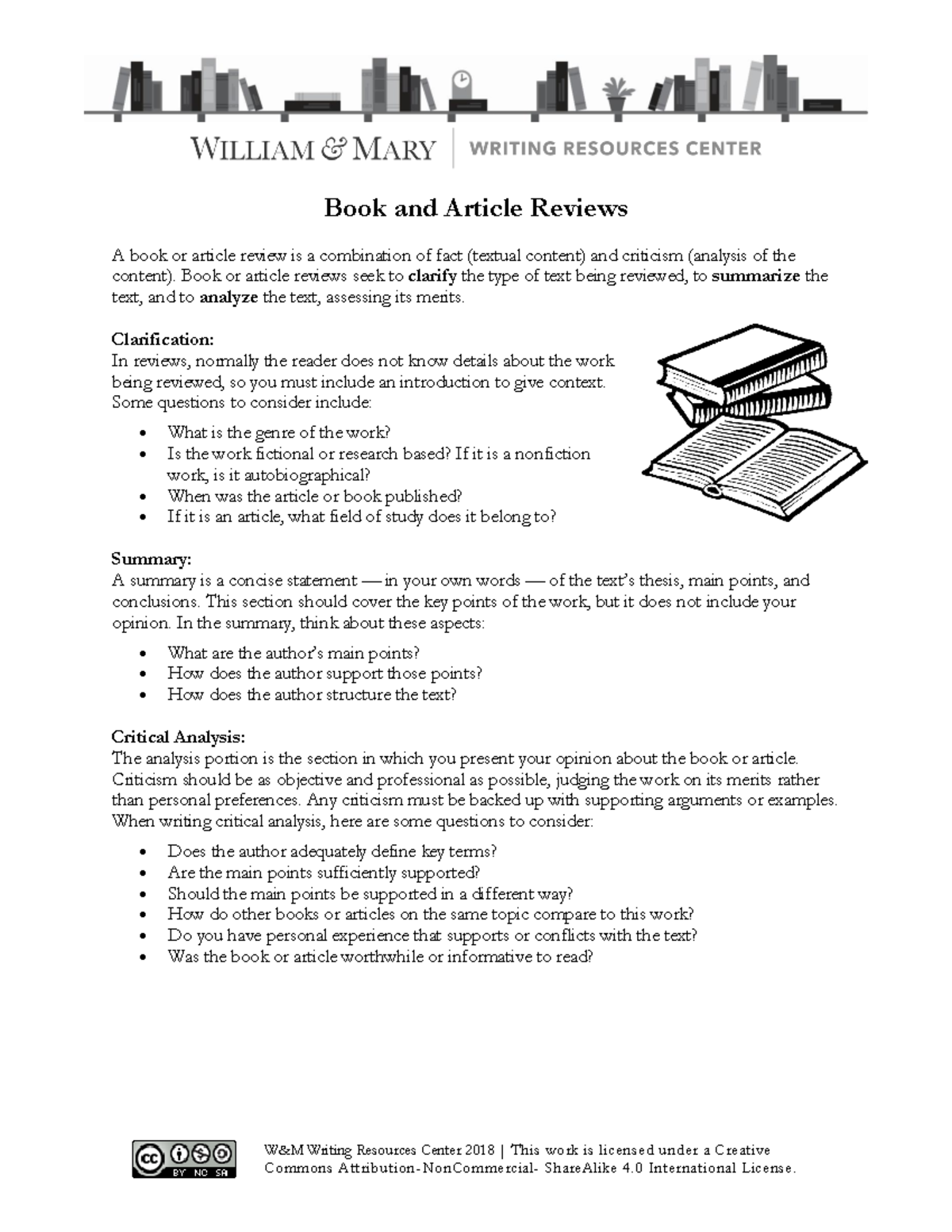 Book-and-article-reviews - W&M Writing Resources Center 2018 | This ...
