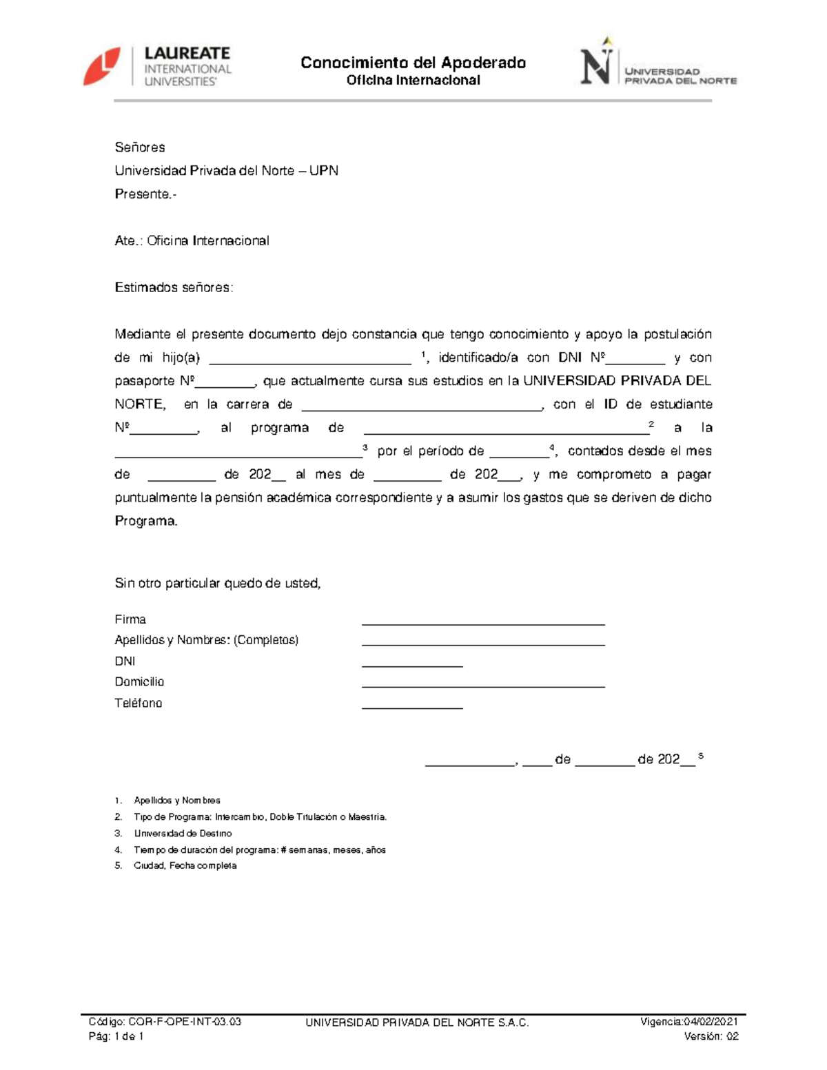 DOCUMENTOS 3458 - Conocimiento del Apoderado Oficina Internacional ...