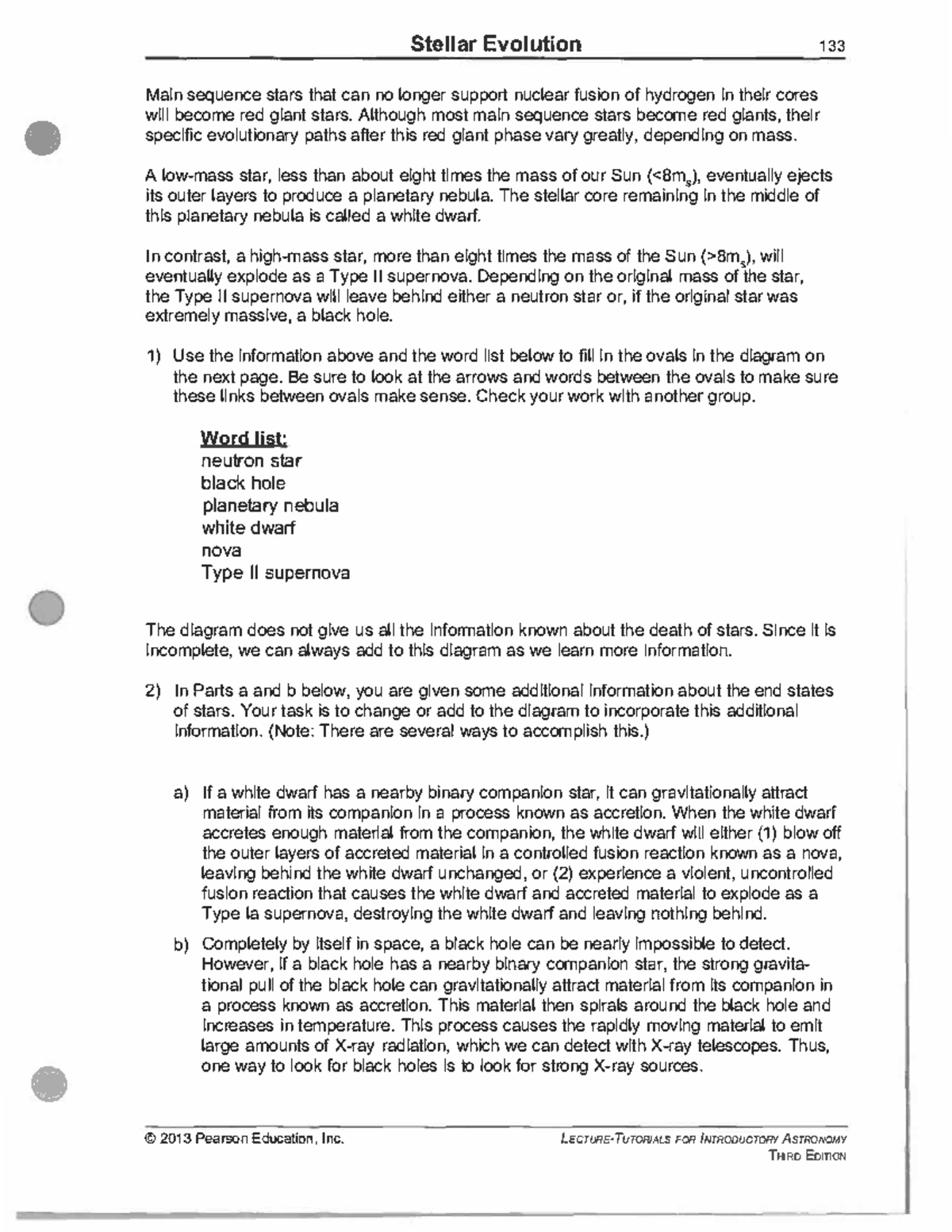 Stellar Evolution - coursework - • • Stellar Evolution Main sequence ...