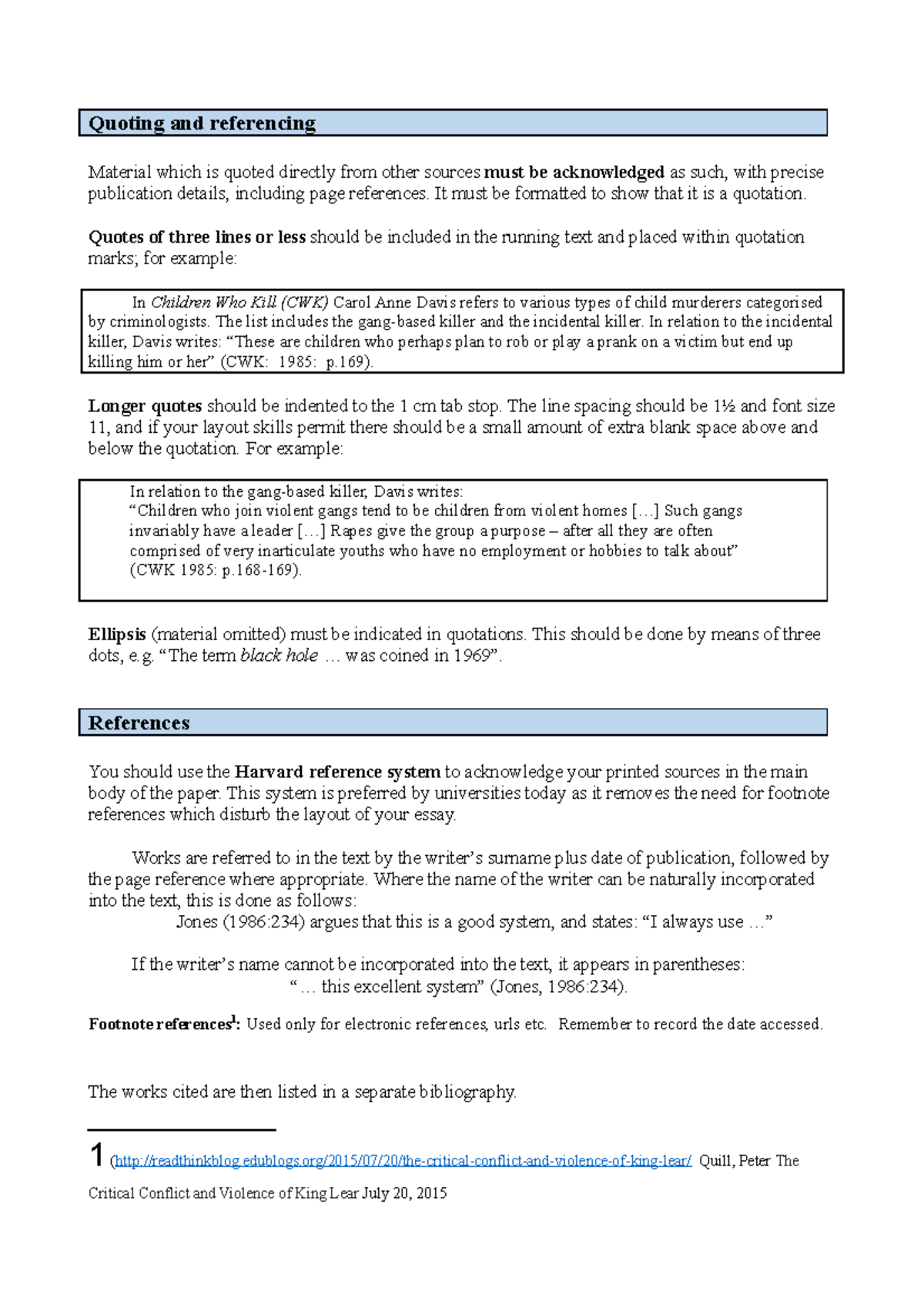 Referencing and Bibliography for physics IA - Quoting and referencing ...