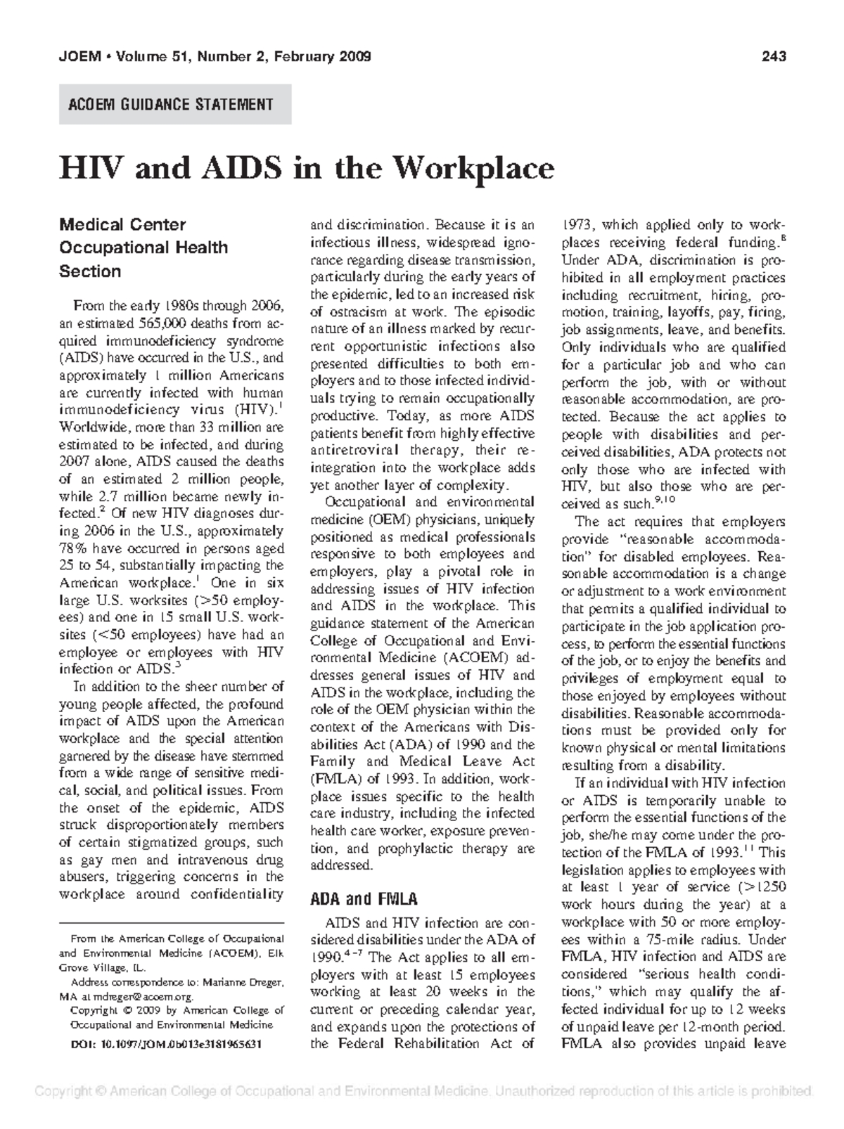 HIV and AIDS in the Workplace - NUR343 - CDU - Studocu