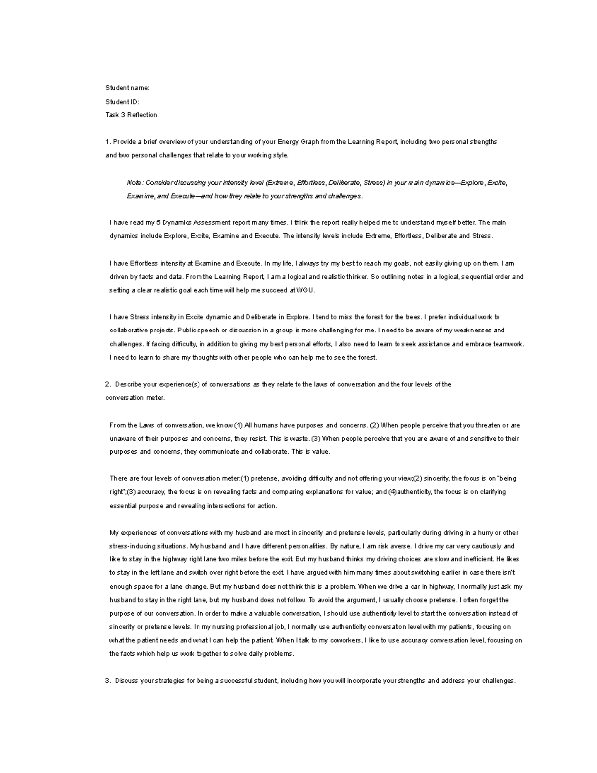 C820 task 3 final - passed - Student name: Student ID: Task 3 ...