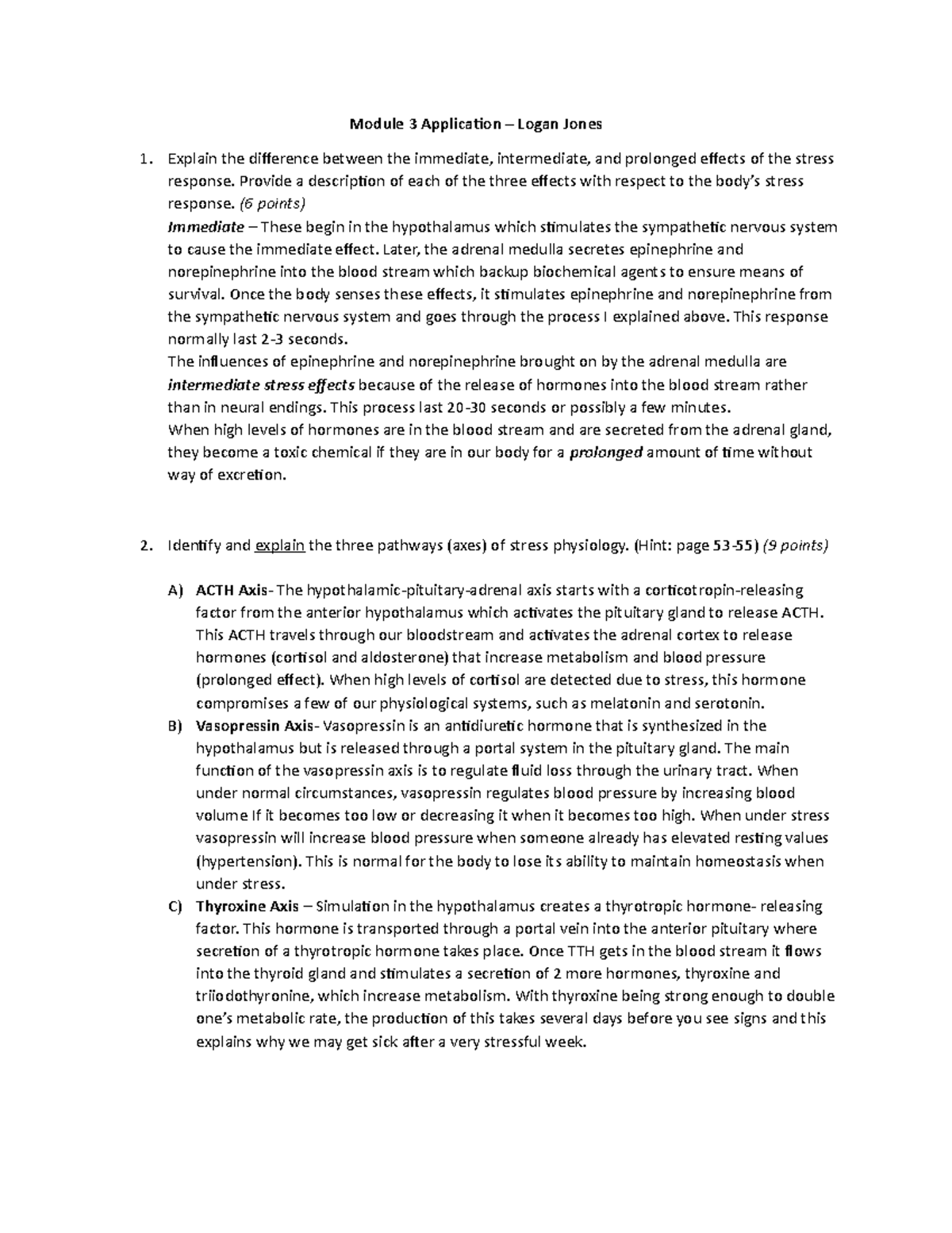 Module 3 Application - questions answered that the professor gave us - Module 3 Application ...