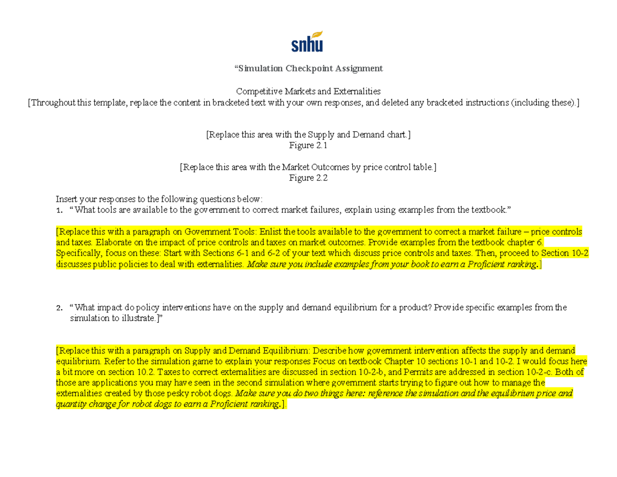 ECO 201 Check Point Template - “Simulation Checkpoint Assignment ...