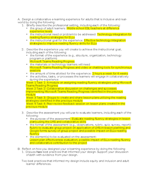 D297-4 Competency-Based e-Learning Experiences - Competency-Based e ...