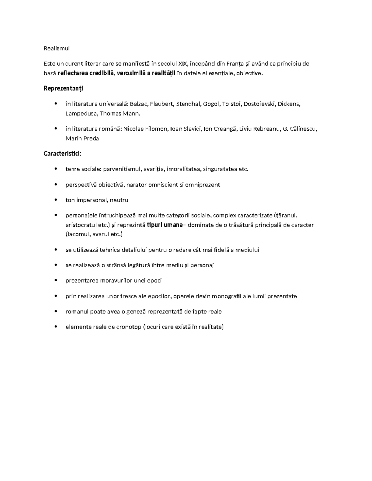 4. Realism - .... - Realismul Este un curent literar care se manifestă ...