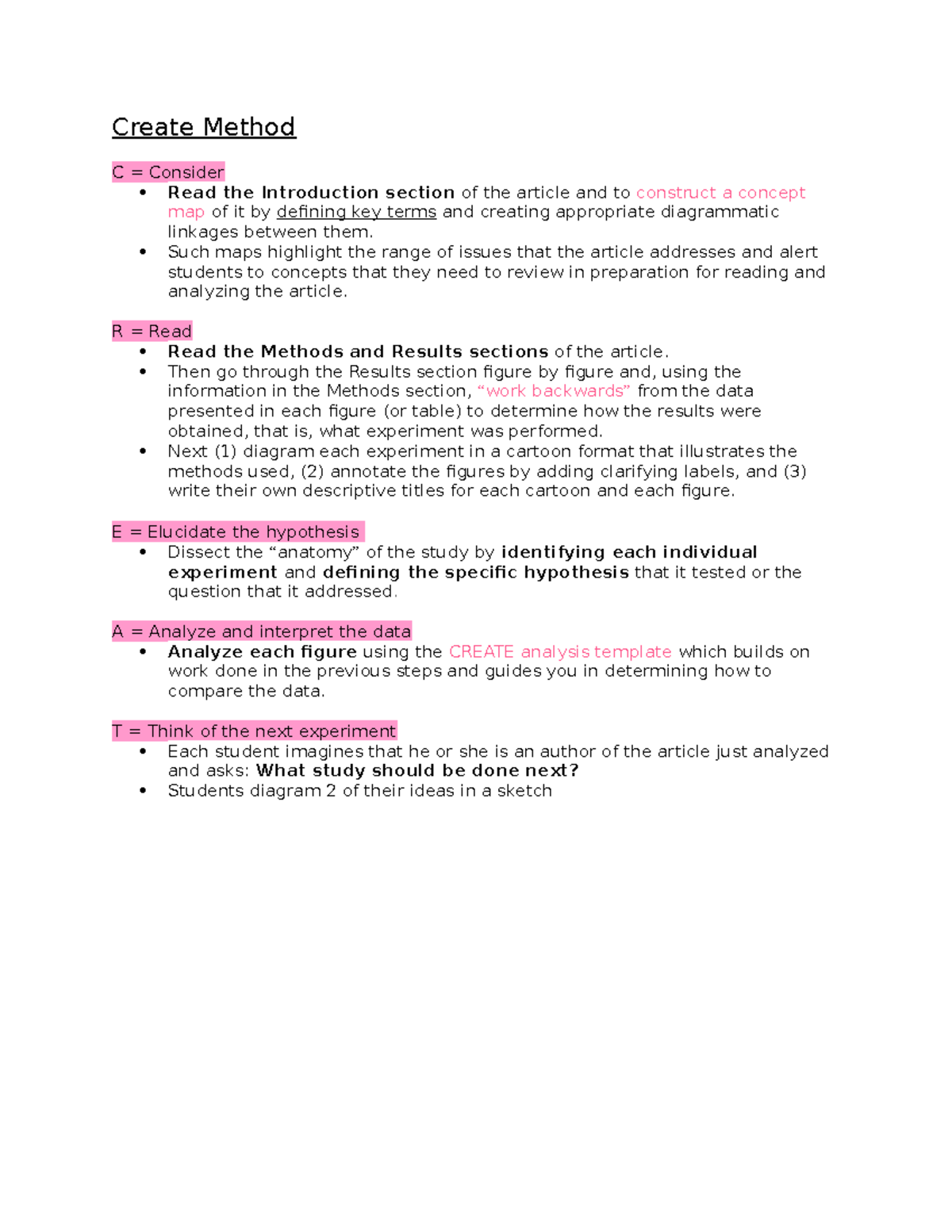 Create Method Notes Create Method C Consider Read The Introduction Section Of The Article