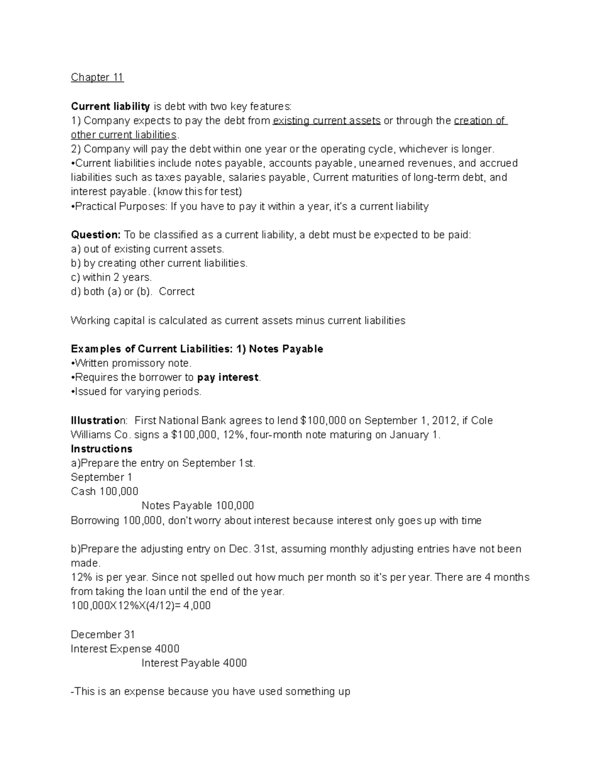 Accounting 2-Chapter 11 - ACC1002 - Studocu