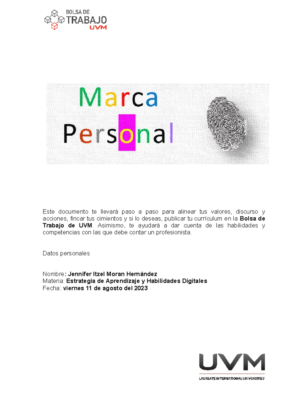 Act.7 MARCA PERSONAL - Este documento te llevará paso a paso para ...