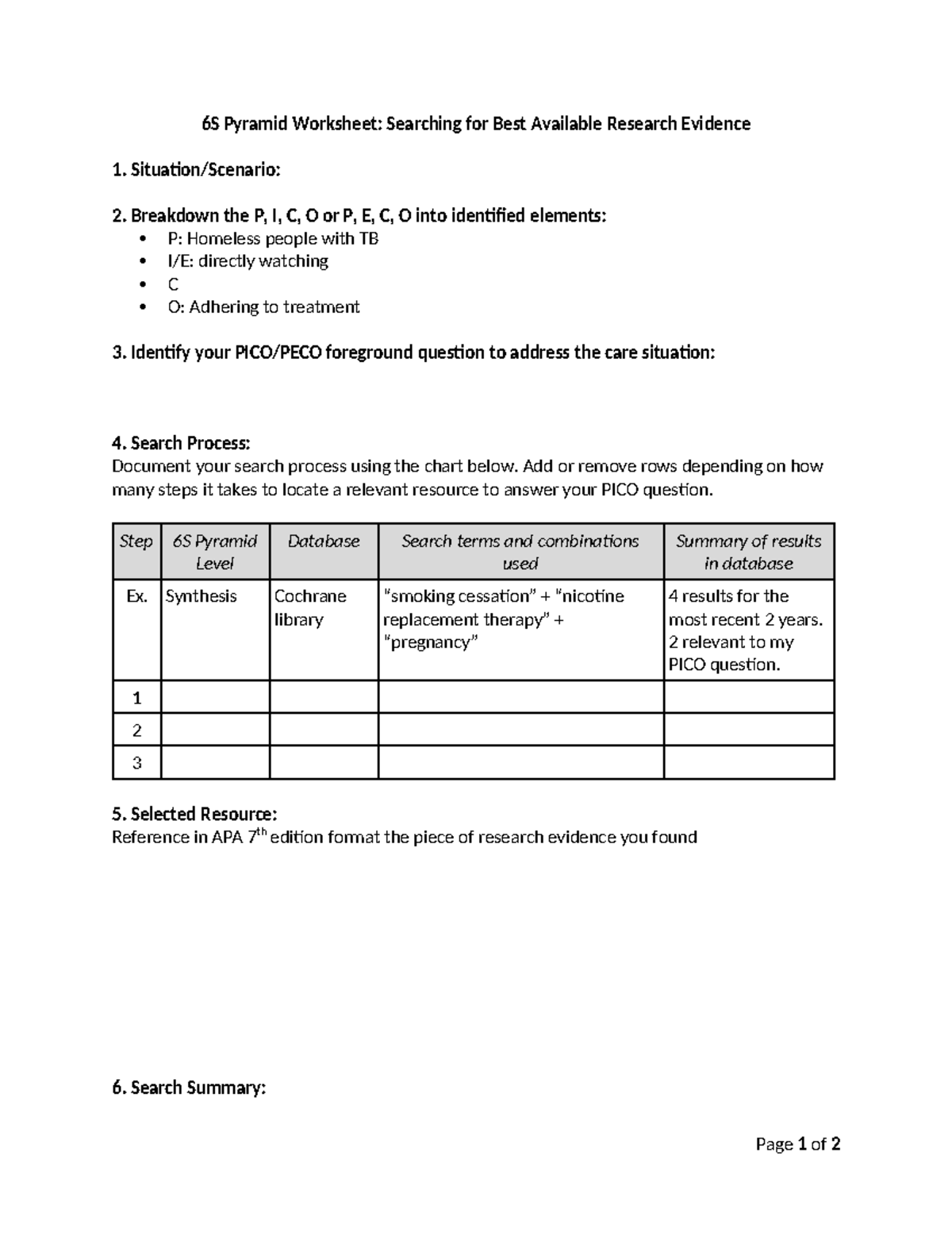 6S Pyramid Worksheet 2023 (not for assignment) - 6S Pyramid Worksheet ...