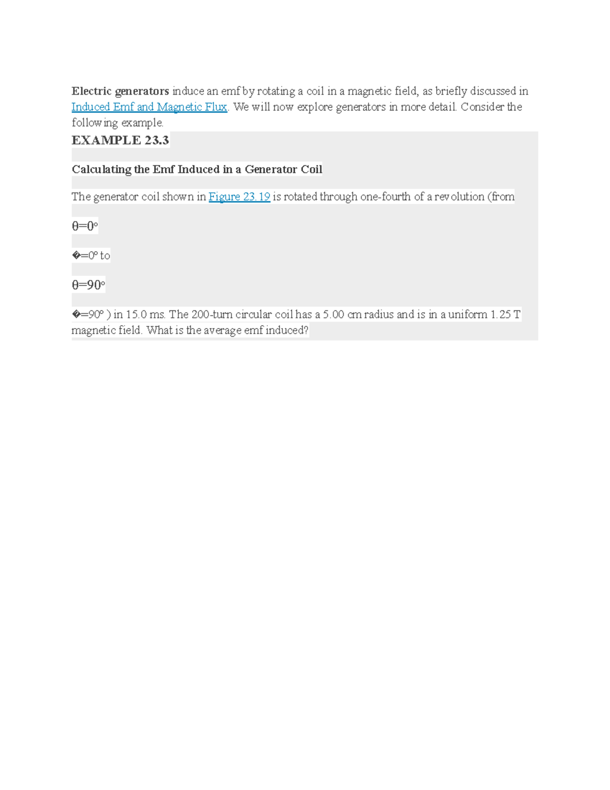 Lesson Note on Generators - Electric generators induce an emf by ...