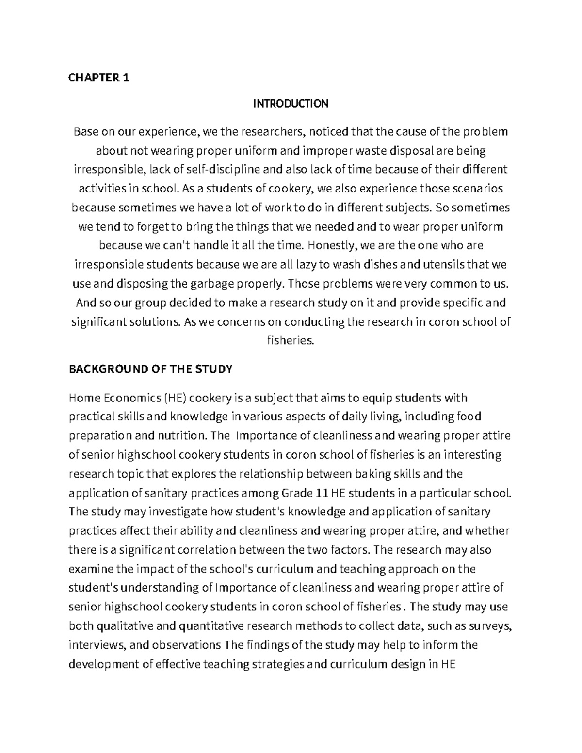 Probl Ema Sa Buh Ay - CHAPTER 1 INTRODUCTION Base on our experience, we ...