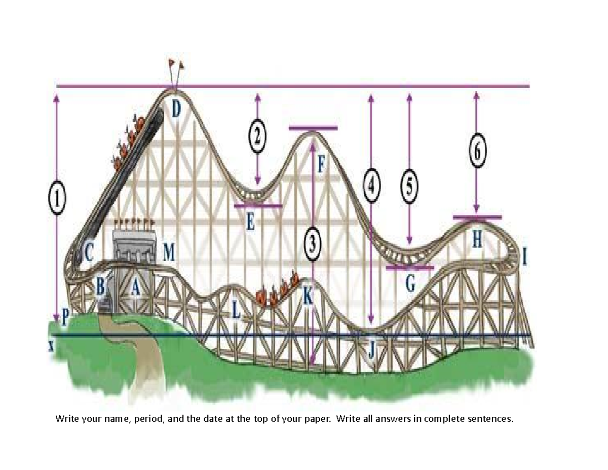 Jet Giddens [ Student] - Roller Coaster Physics Quiz (1) - Write your ...