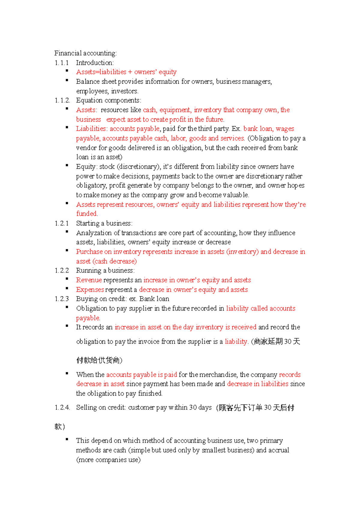 Financial - 1 Introduction: equity Balance sheet provides information ...