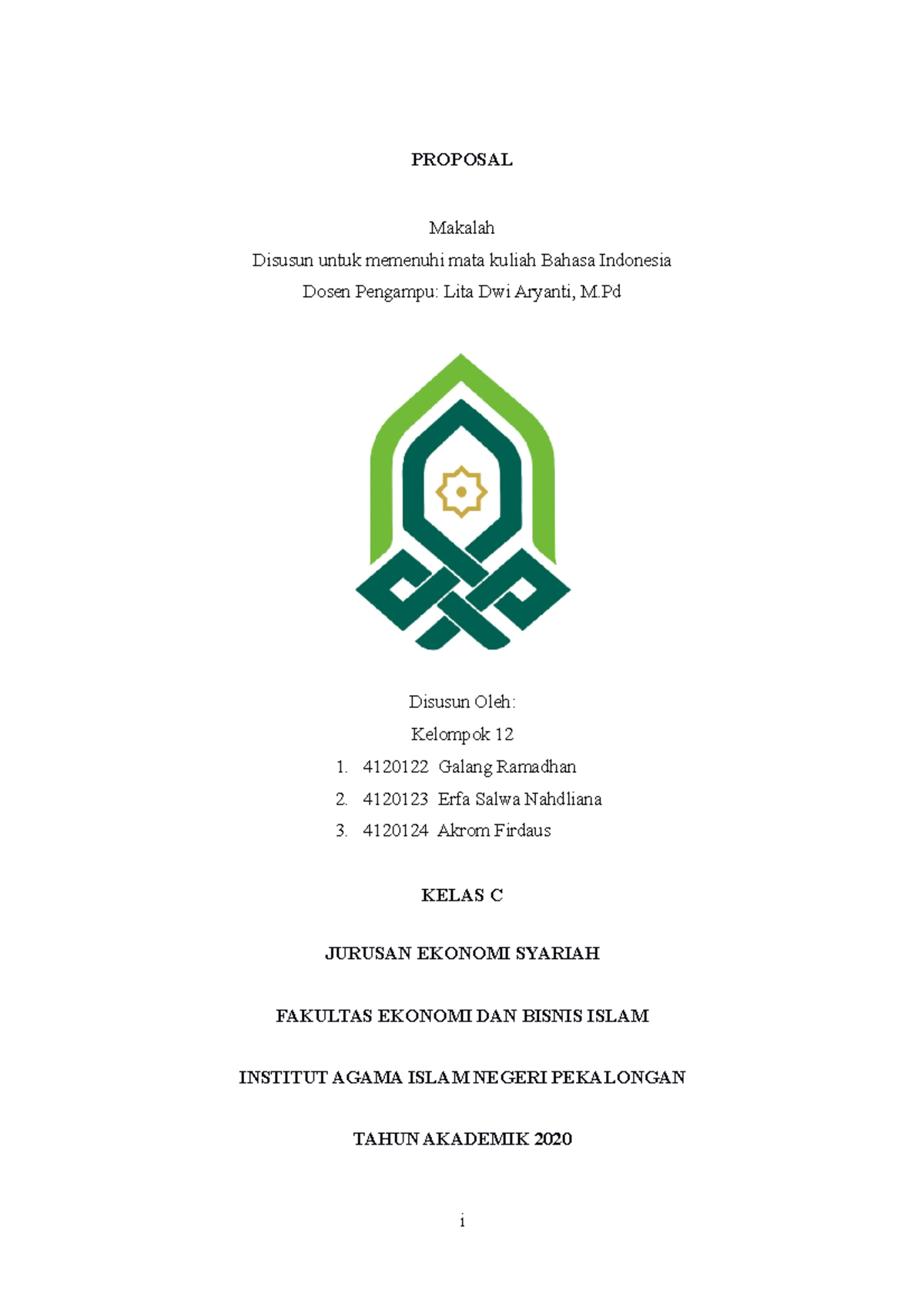 B INDO KEL 12 - makalah bahasa indonesia tentang PROPOSAL - PROPOSAL ...