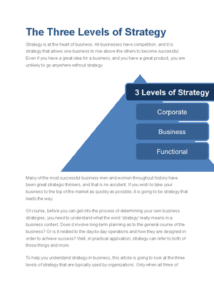 Features of 5 Business Level Strategies - OVERALL COST LEADERSHIP ...