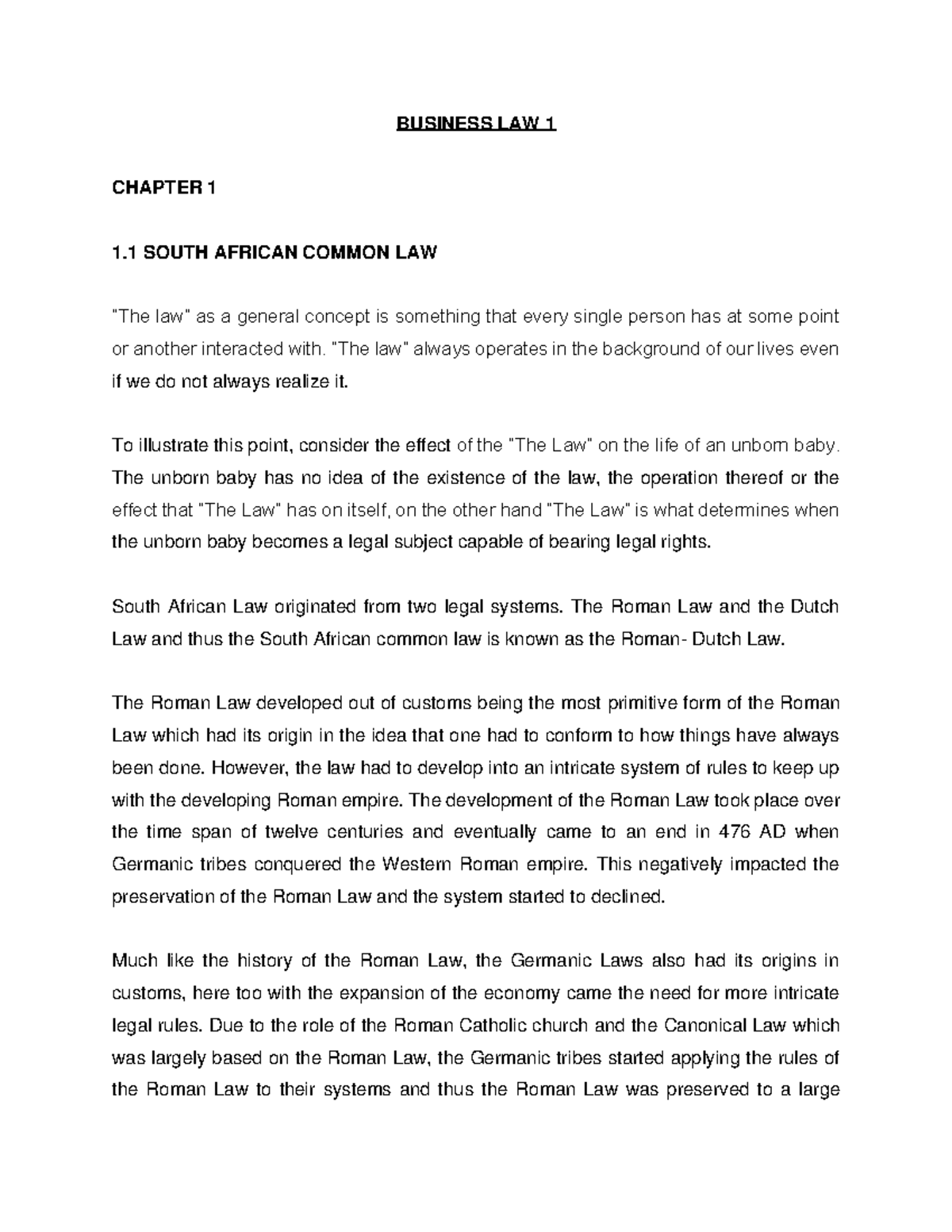 Business law notes - Introduction to Law - UNAM - Studocu