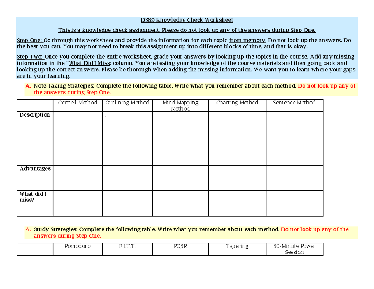 Knowledge-Check-Worksheet - D389 Knowledge Check Worksheet This is a ...