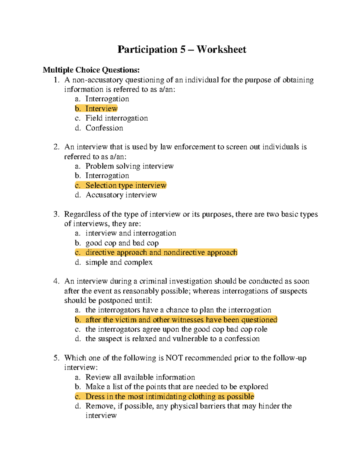 Chapter 5 Worksheet Participation - Participation 5 – Worksheet ...