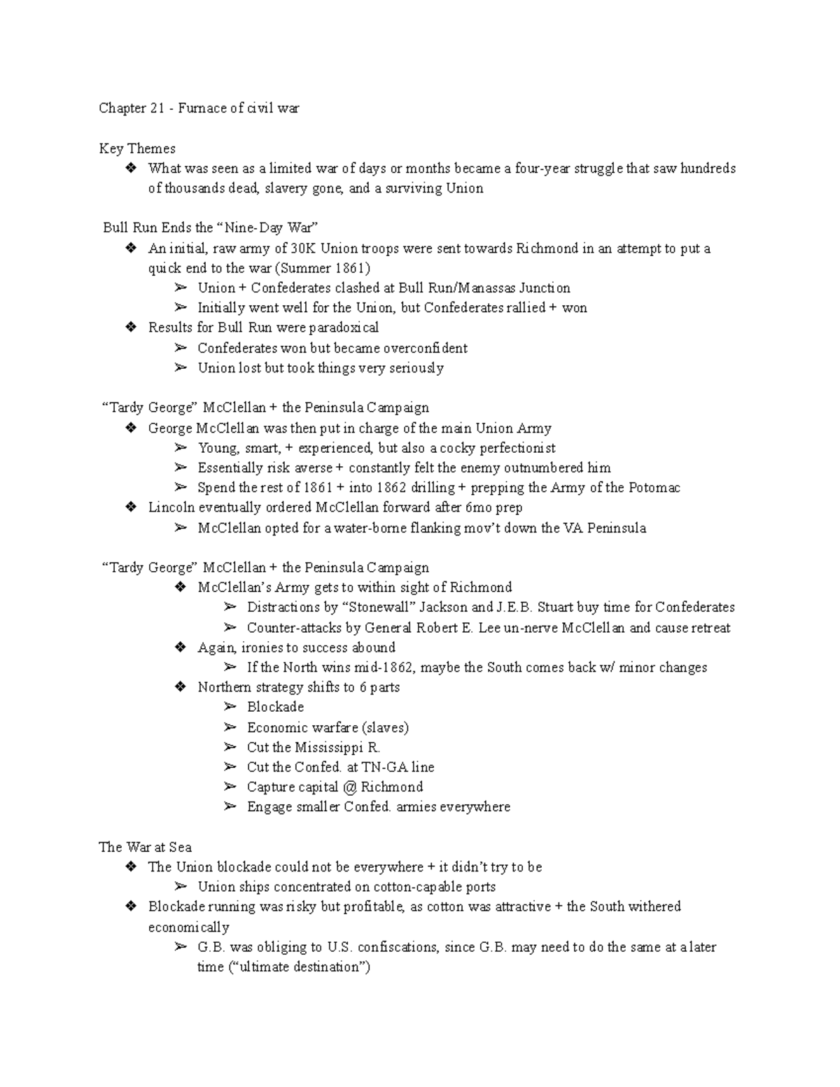 Chapter 21 - Furnace of civil war - E. Stuart buy time for ...