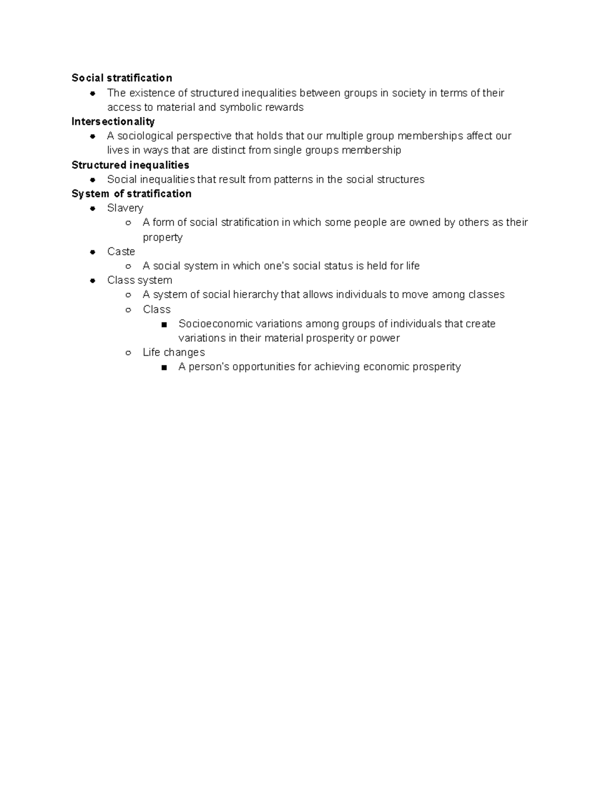 Sociology 101 chapter 8 lecture - Social stratification The existence ...