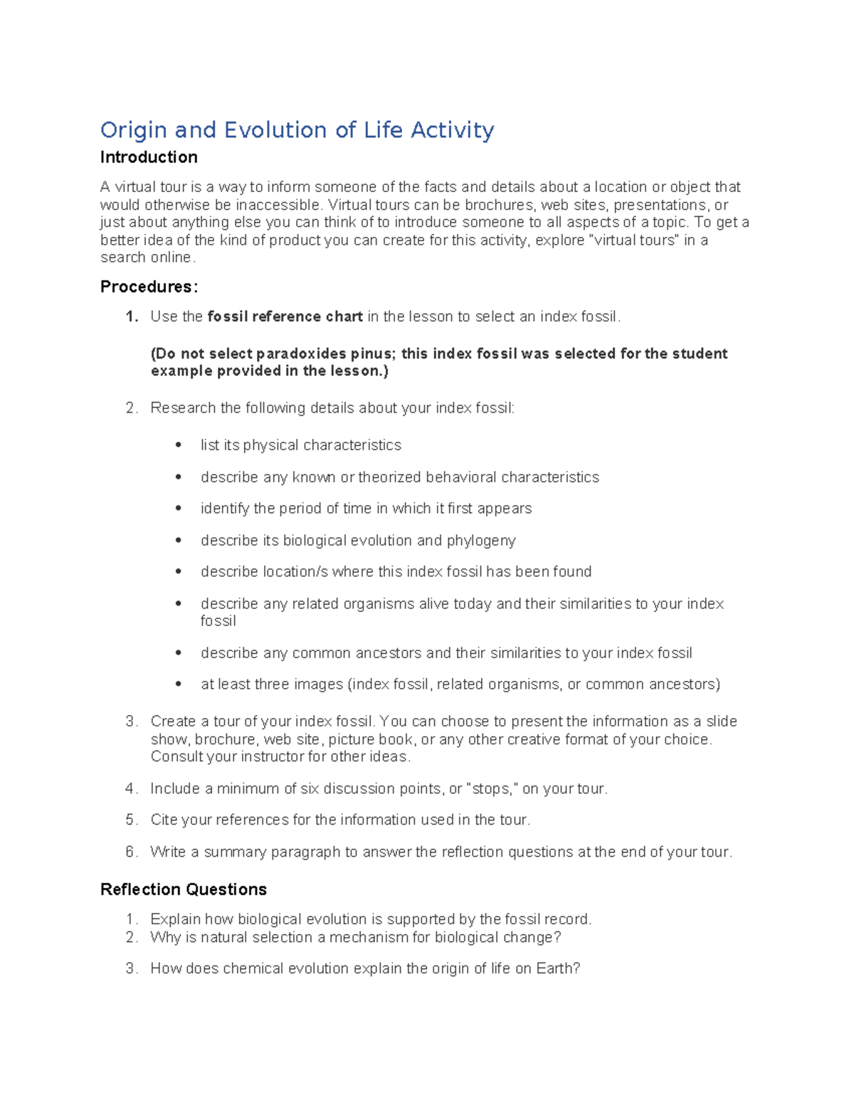 Origin evolution life activity - Origin and Evolution of Life Activity ...