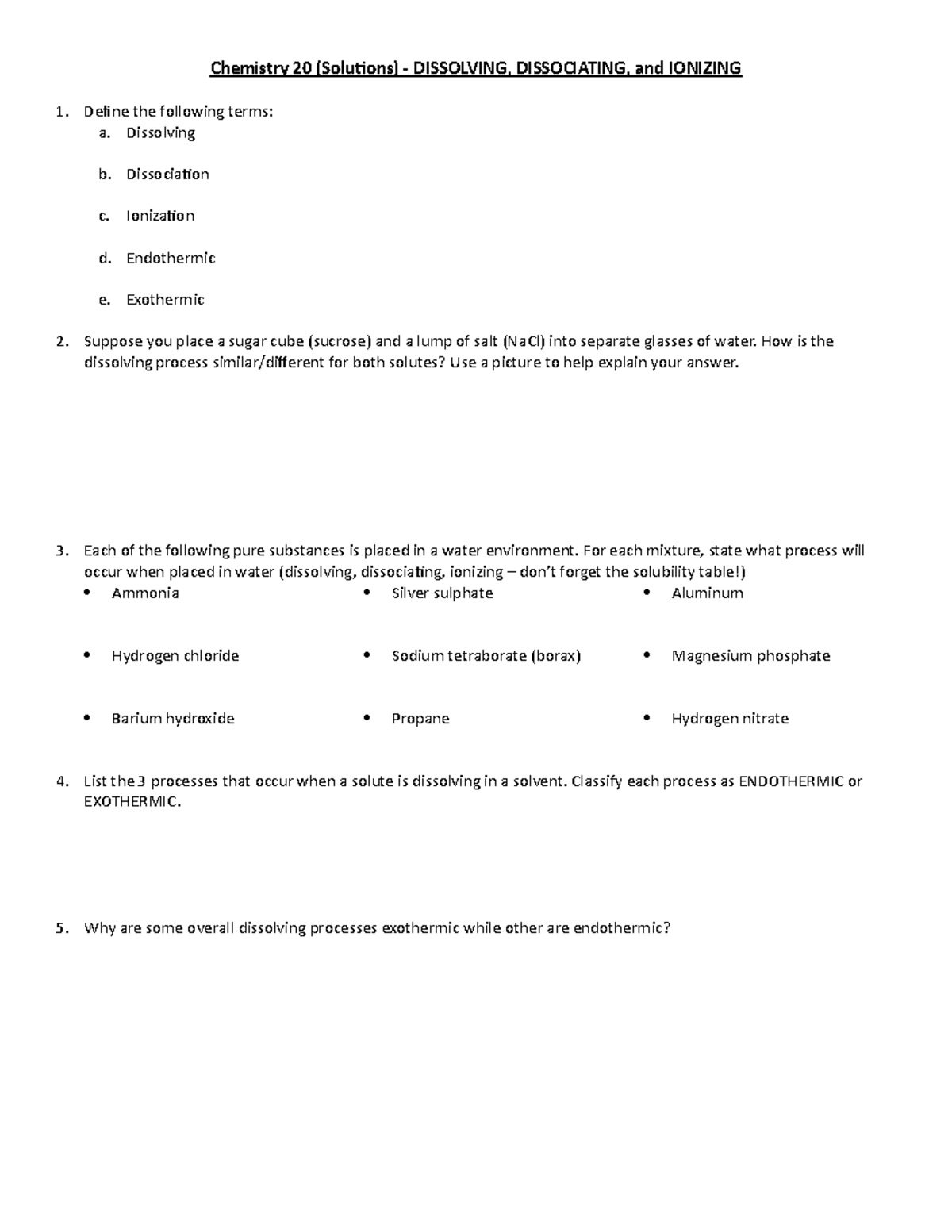 2 Dissolve Dissociate Ionize Ws Chemistry 20 Solutions