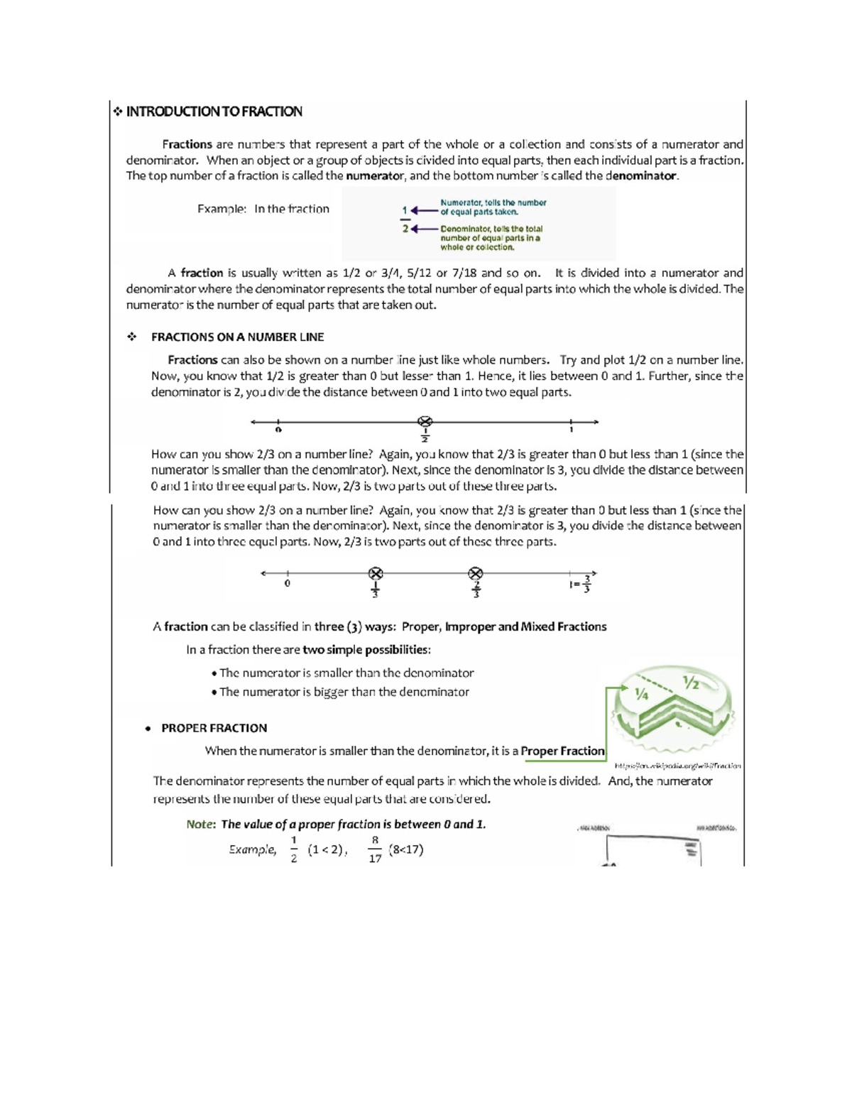 Introduction-to-fractions - INTRODUCTION TO FRACTION Fractions are ...