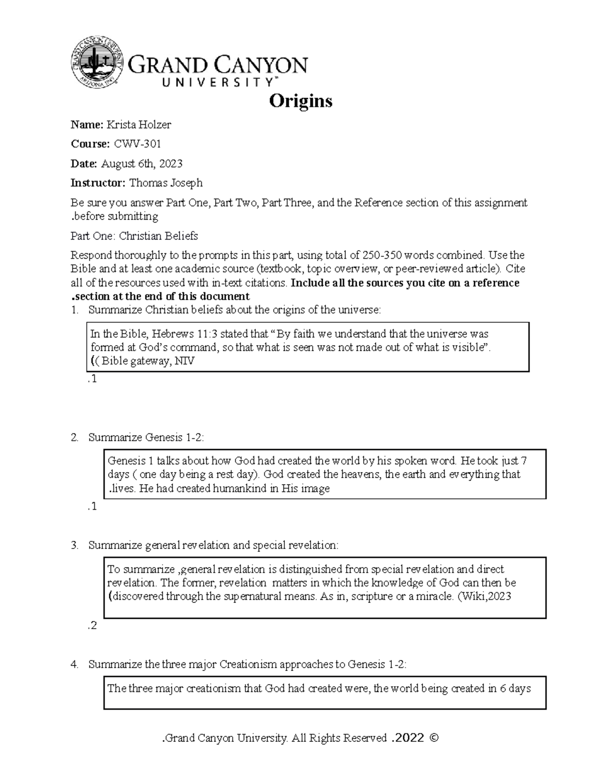 CWV-101-301-RS-T2Origins-Online copy - CWV-301 - GCU - Studocu