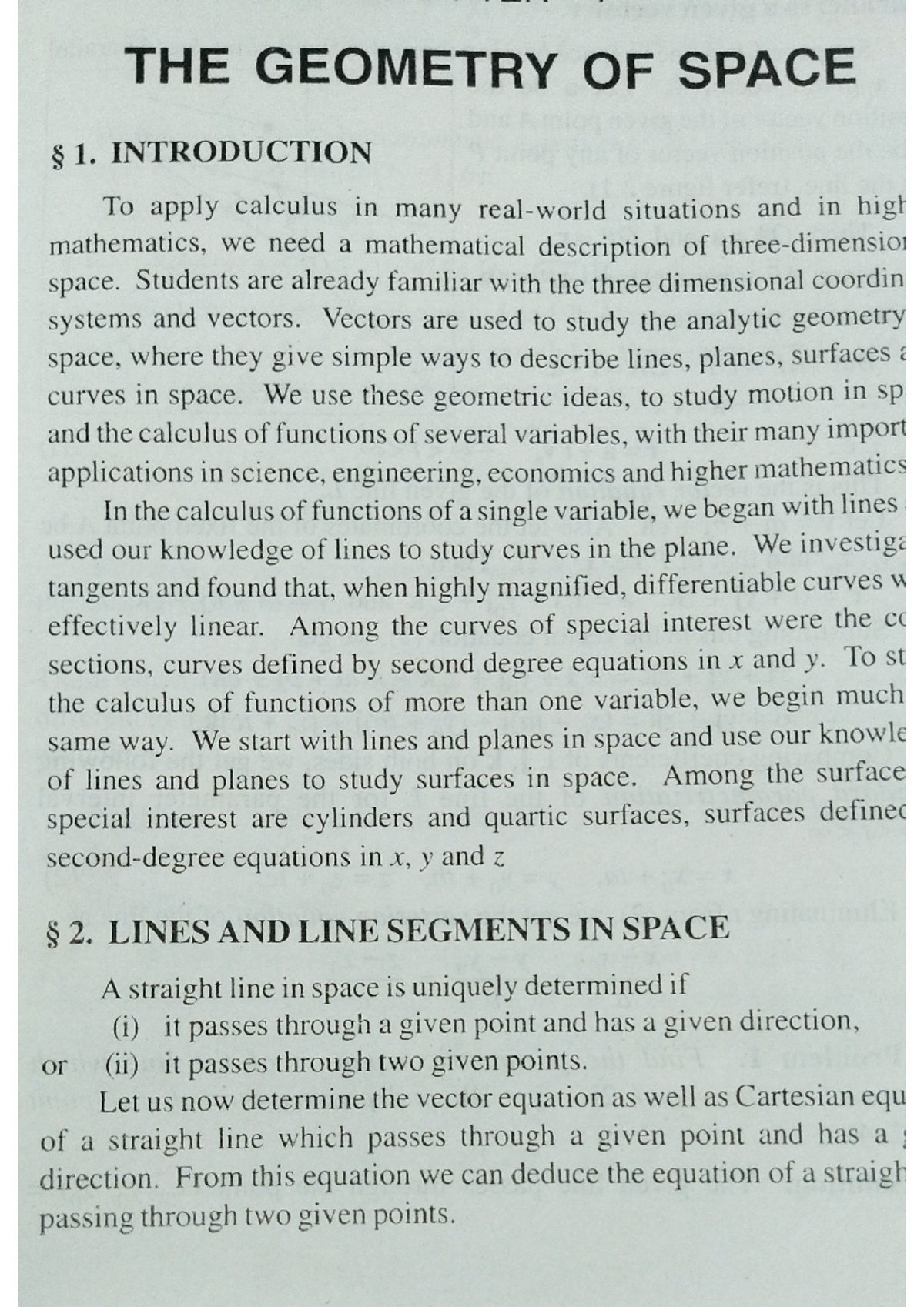 Chap 1 - The geometry of space - BSC Mathematics - Studocu