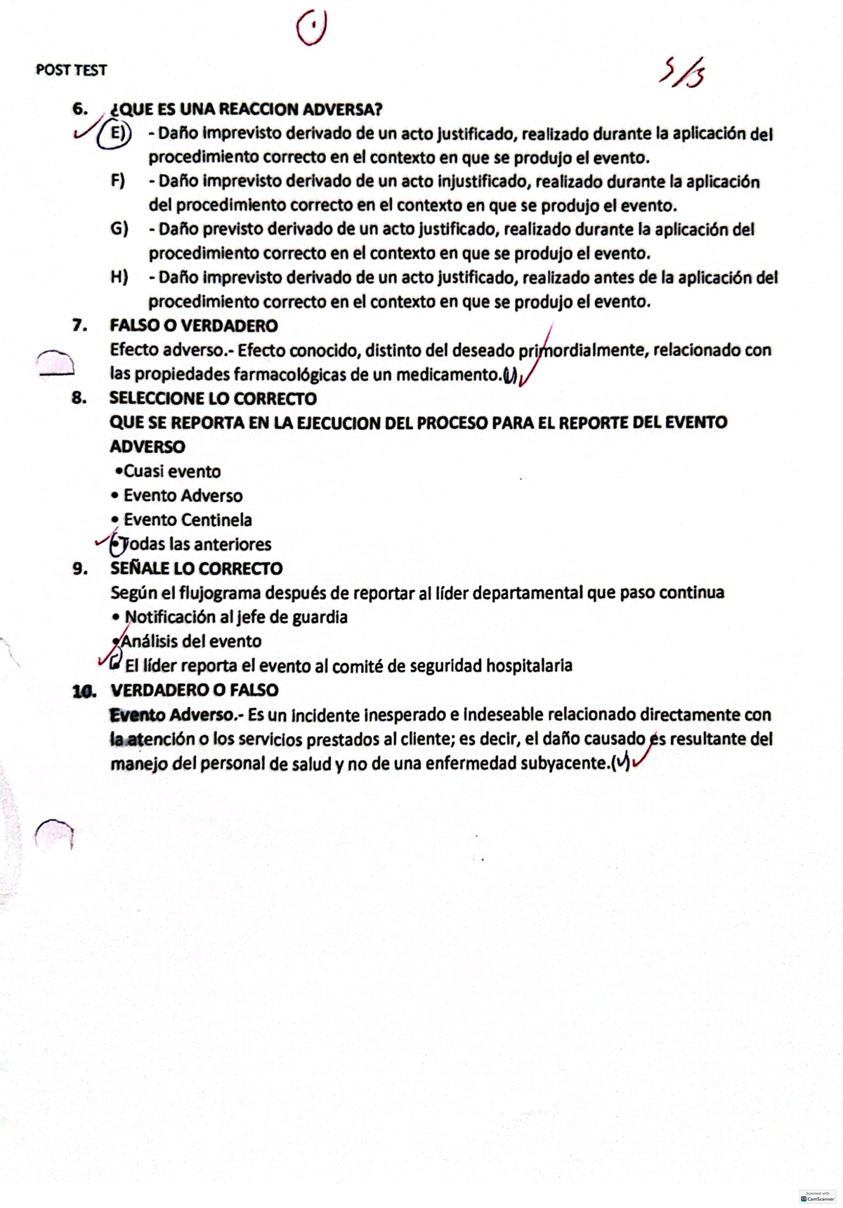 POS - TEST Correcta AdministracióN DE Medicamentos - POST TEST 6. ES ...