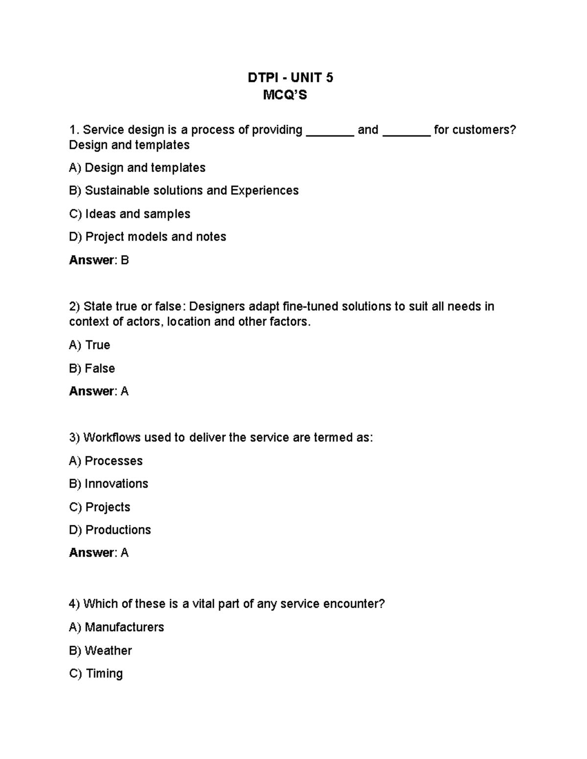 DTPI - UNIT 5 - Students start in the field, where they discover the ...