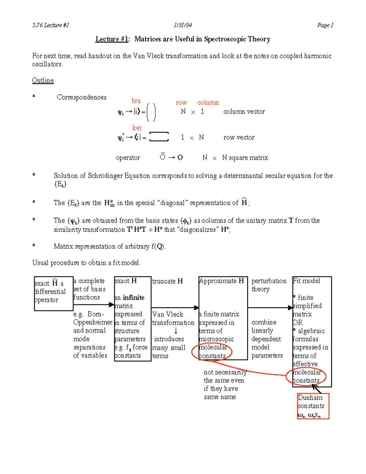 Lec1 - lecture 1 notes with formulas and math examples of Molecular ...
