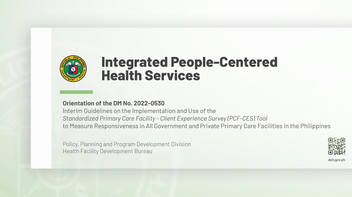 11232023 Primary Care Facility - Client Experience Survey Tool ...