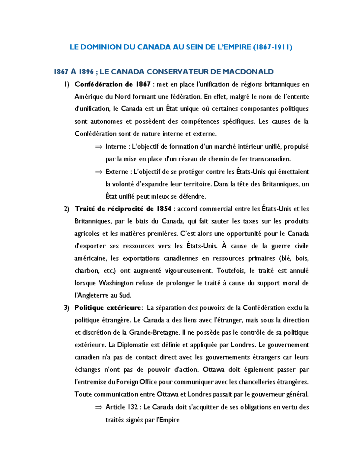 Révision intra hst2443 - LE DOMINION DU CANADA AU SEIN DE L’EMPIRE ...