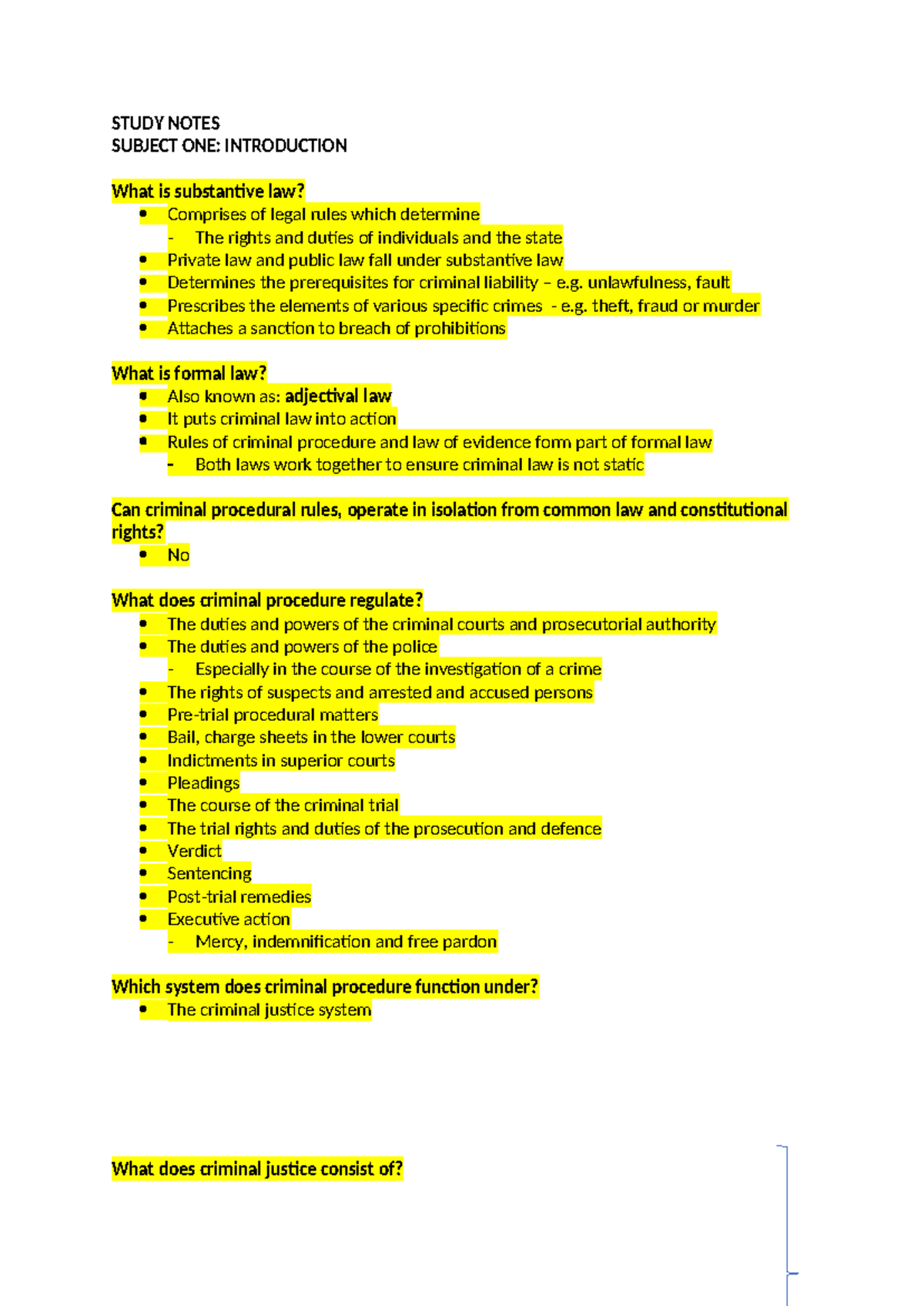 Subject One Notes - STUDY NOTES SUBJECT ONE: INTRODUCTION What is ...