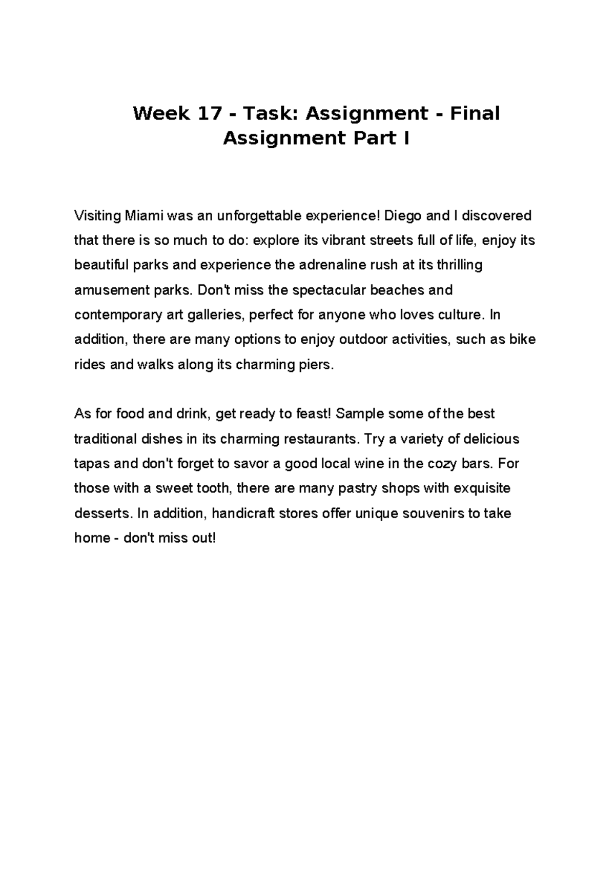 Week 17 - bosmmf - Week 17 - Task: Assignment - Final Assignment Part I ...
