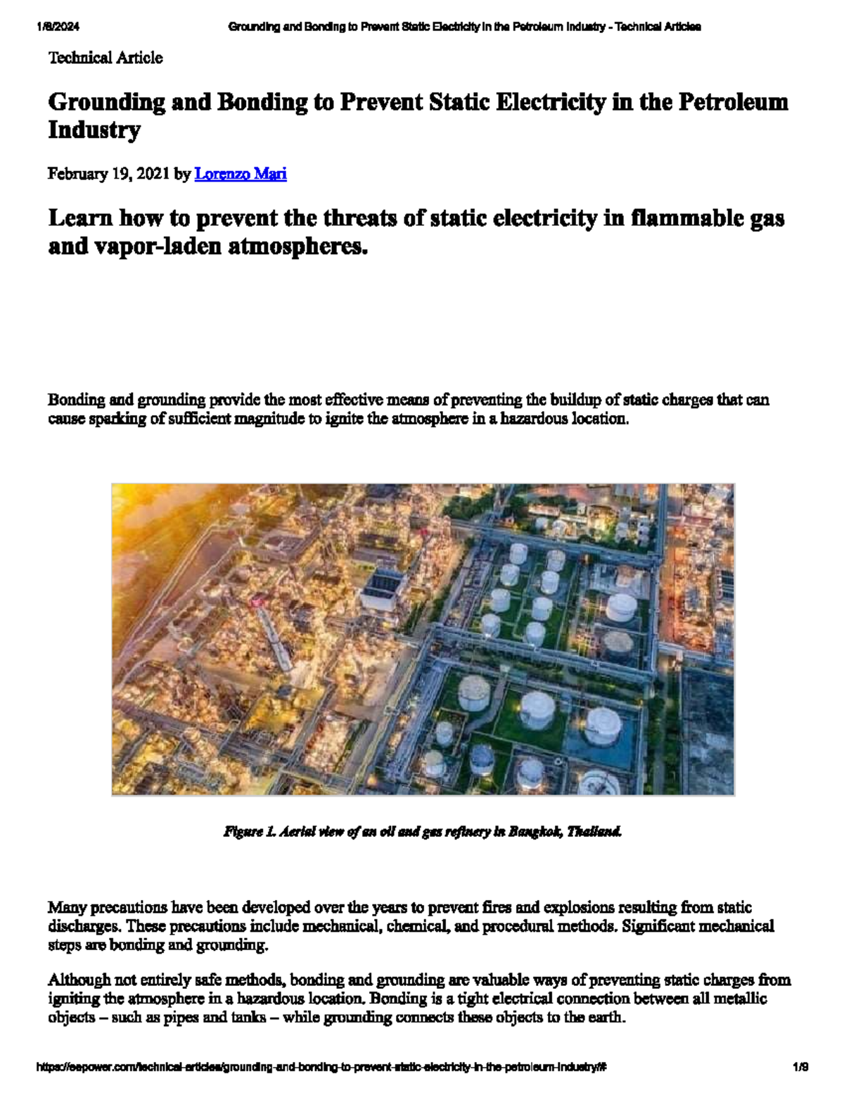 Grounding to avoid static electricity - Electrostatics - Studocu