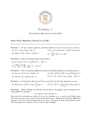 Eng Maths 214 Cheat Sheet - Eng Maths 214 Cheat Sheet This is a list of the really important ...