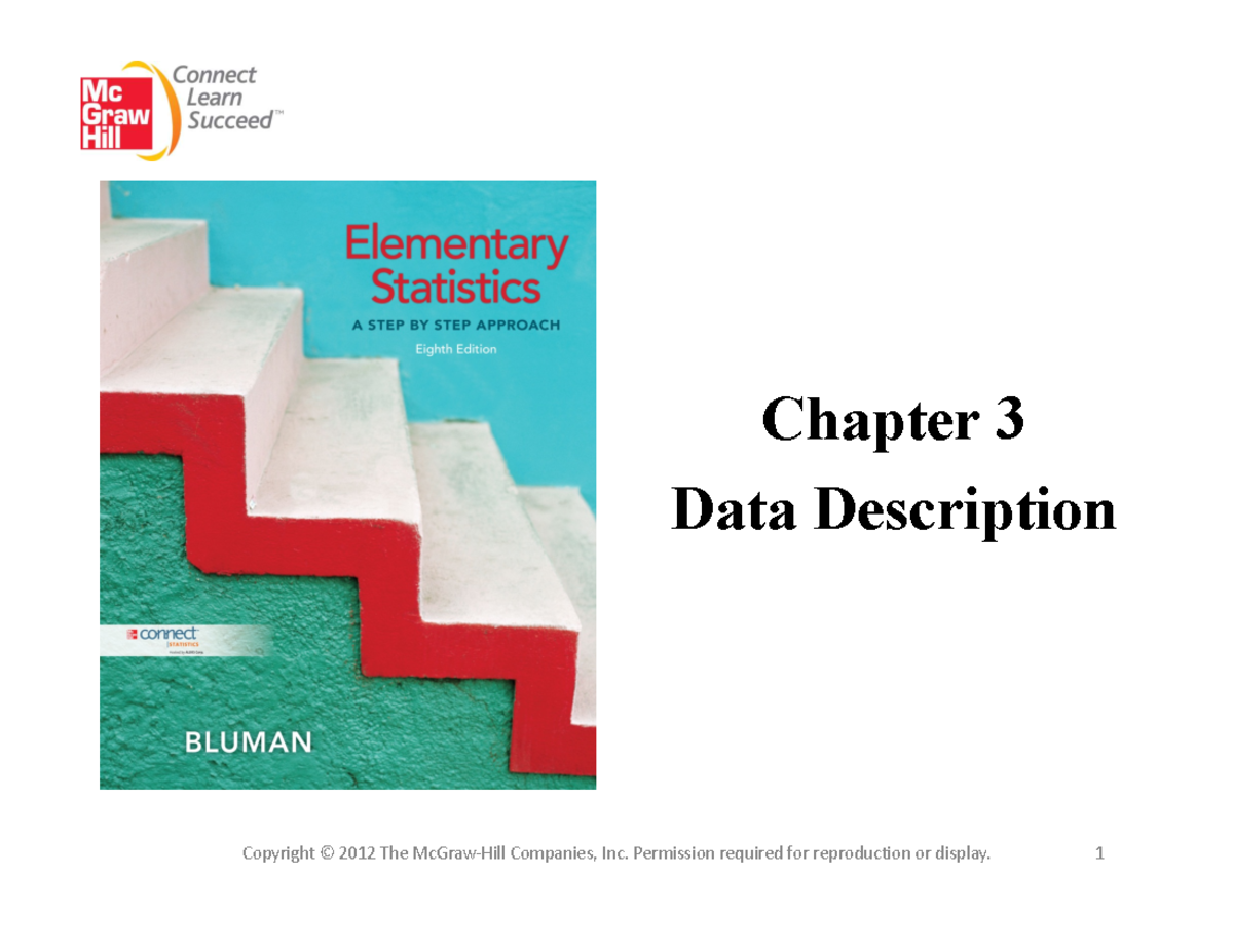 3Bluman Elem Stats 8e CH03 - Chapter 3 Data Description Copyright ...