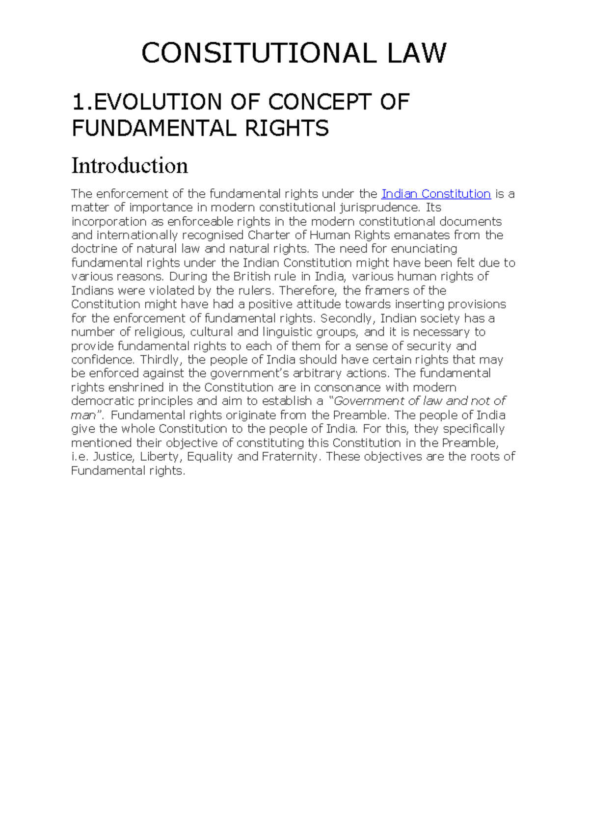 Constitutional LAW - sbbks ksbkjb - CONSITUTIONAL LAW 1 OF CONCEPT OF ...