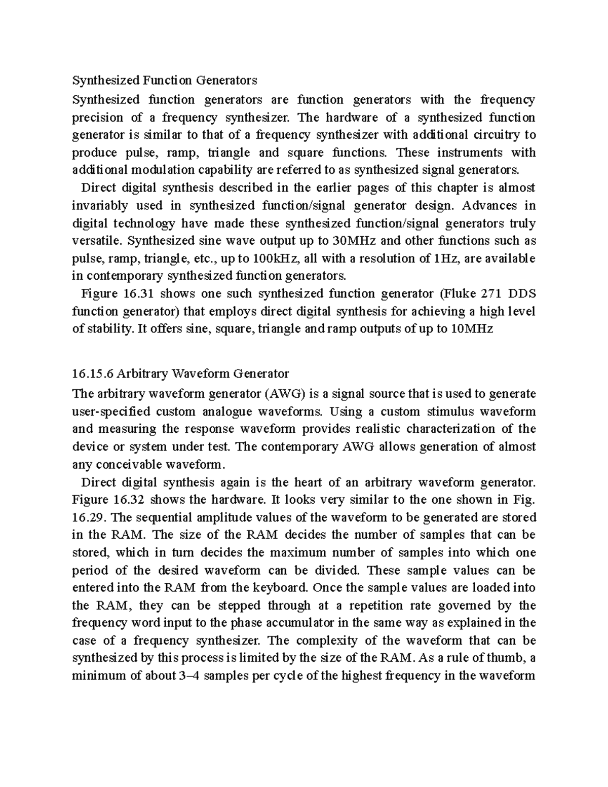 Synthesized Function Generators - Synthesized Function Generators ...